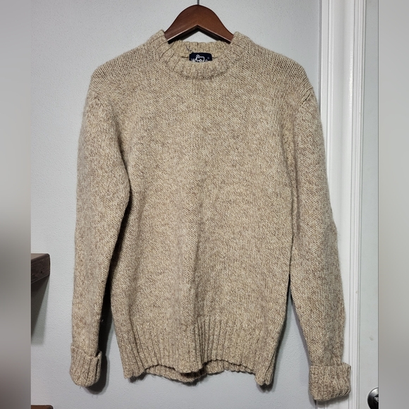 Woolrich | Sweaters | Vintage Woolrich Wool Blend Oatmeal Tan Fisherman ...